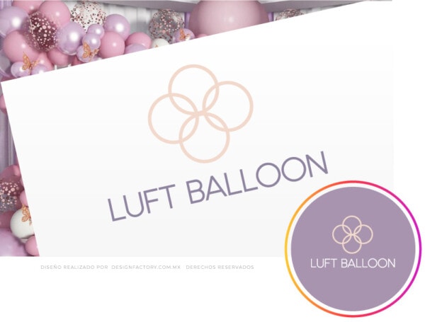 logo para tienda de decoración con globos, regalos, eventos